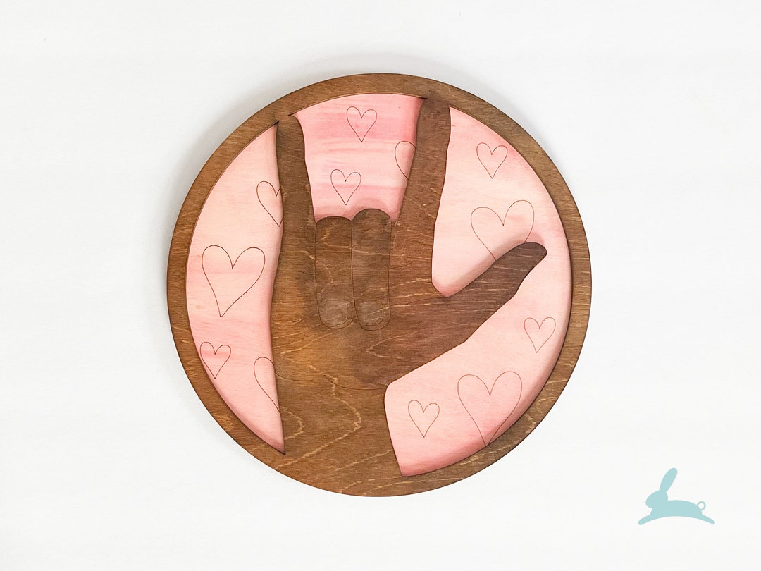 ASL I Love You Wall Art Sign Valentines Decor, ASL, Sign Language ...