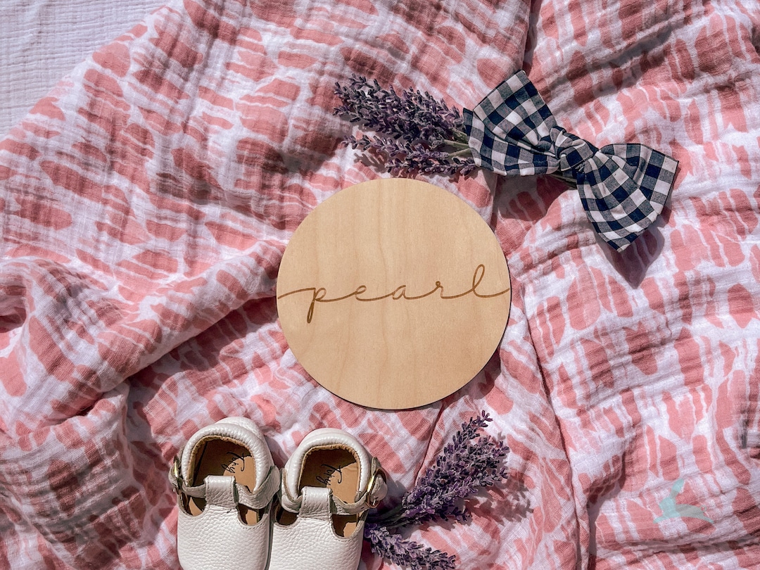 CURSIVE Baby Birth Stat Sign With Name, Baby Name Sign, Newborn ...