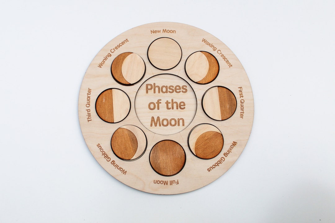 Phases of the Moon Puzzle | Astronomy | Montessori | Lunar Puzzle ...