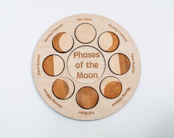 Moon Phases Puzzle | Etsy