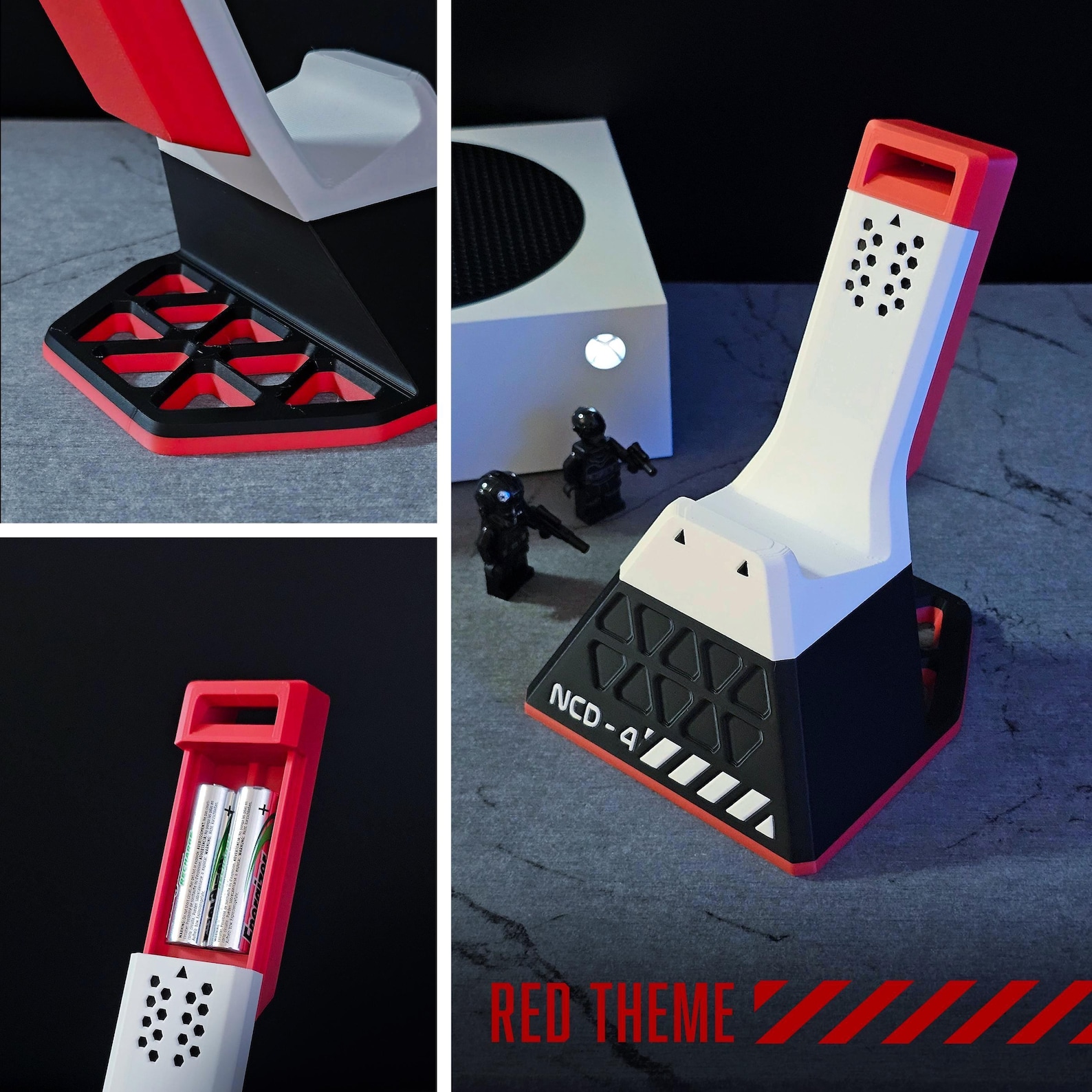 Cyberpunk Controller Stand With Battery Storage – 3D Printed Xbox ...