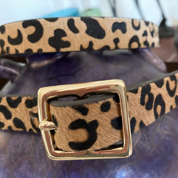Leopard Print Belt - Etsy