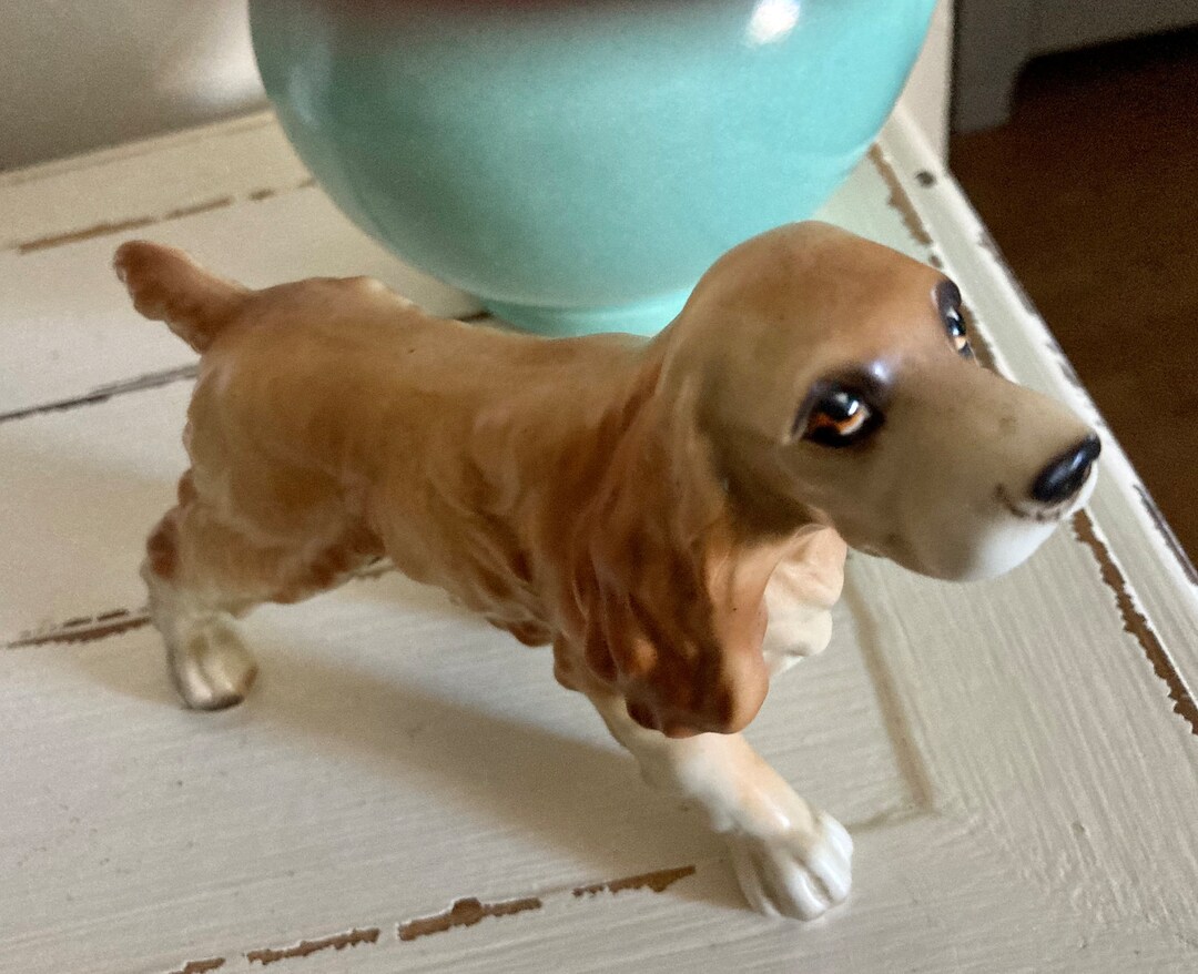 Dog Figurine Cocker Spaniel Vintage Japan Sticker 4" X 6" Animal ...
