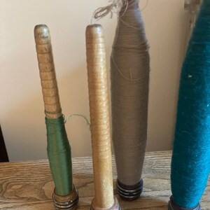 Industrial Era Wooden Spools, 1800's Textile Industry, Thread Sorters ...
