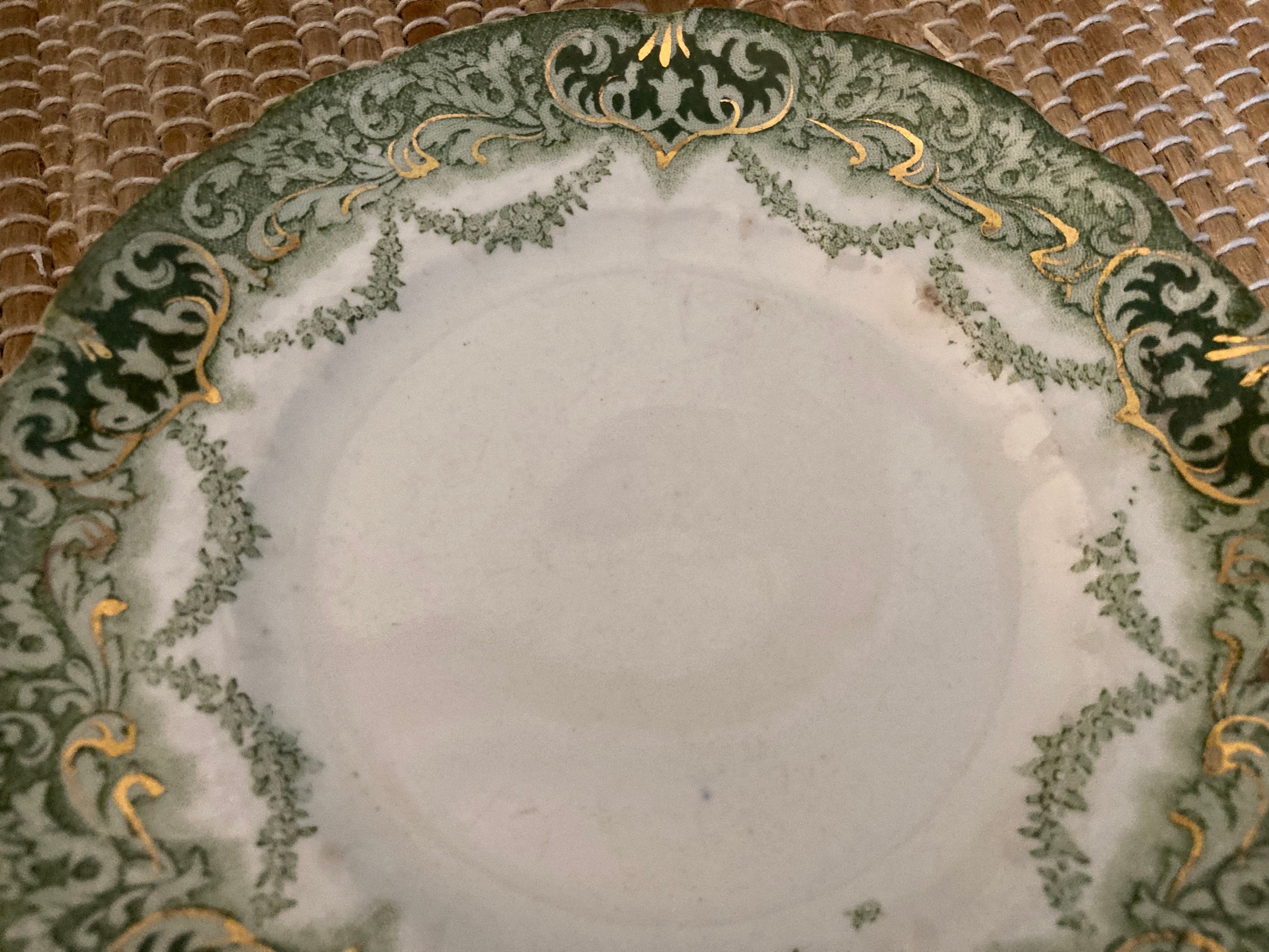 Vintage Meakin Pitcher Liner, England Alfred Meakin, Green Gold ...