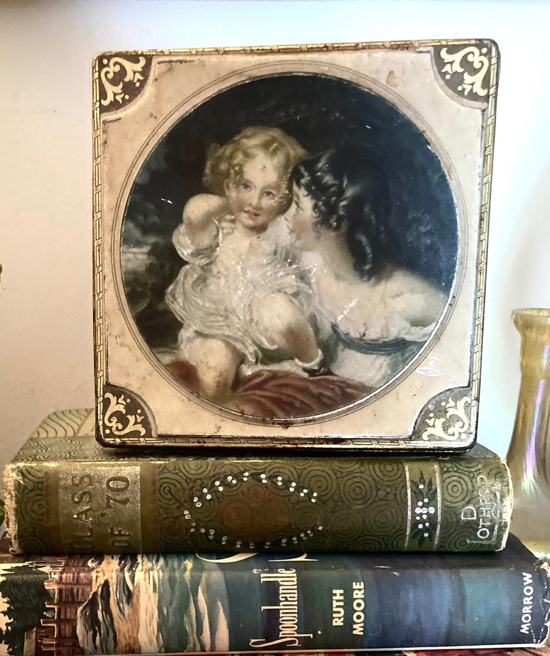 Vintage Toffee Tin Leeds England, Hinged Candy Box, Victorian Mother ...