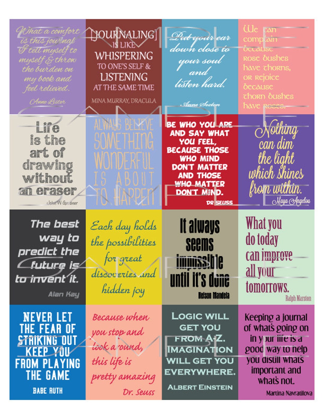 Journaling, Writing, and Inspirational Quotes - for Planners and ...