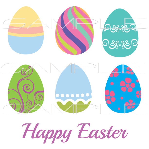 Happy Easter With Decorated Eggs - SVG Cut File for Silhouette and ...