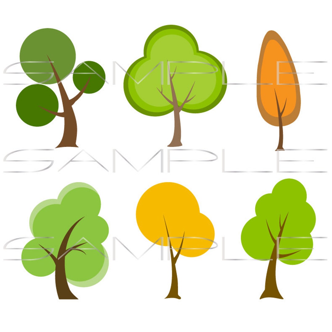 Variety of Trees to Mix and Match - SVG Cut File for Silhouette and ...