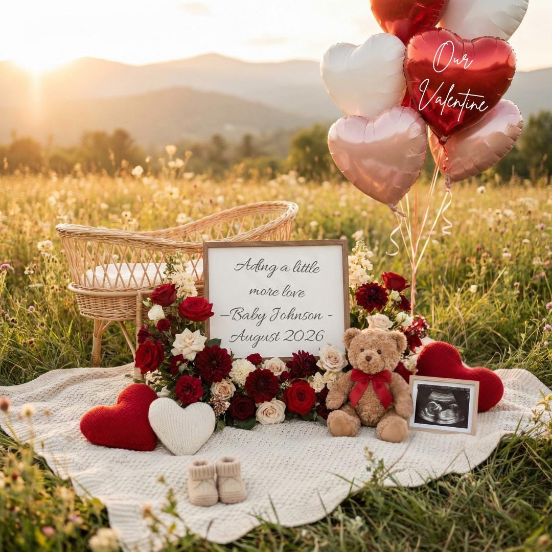 Pregnancy Announcement Prop, Baby Sign, Johnson August 2026, Our ...