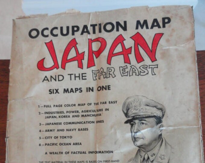 WWII Occupation Map Japan and the Far East 1945 - Etsy