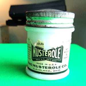 Musterole Jar With Lid Antique Milk Glass Abggoodstuff - Etsy