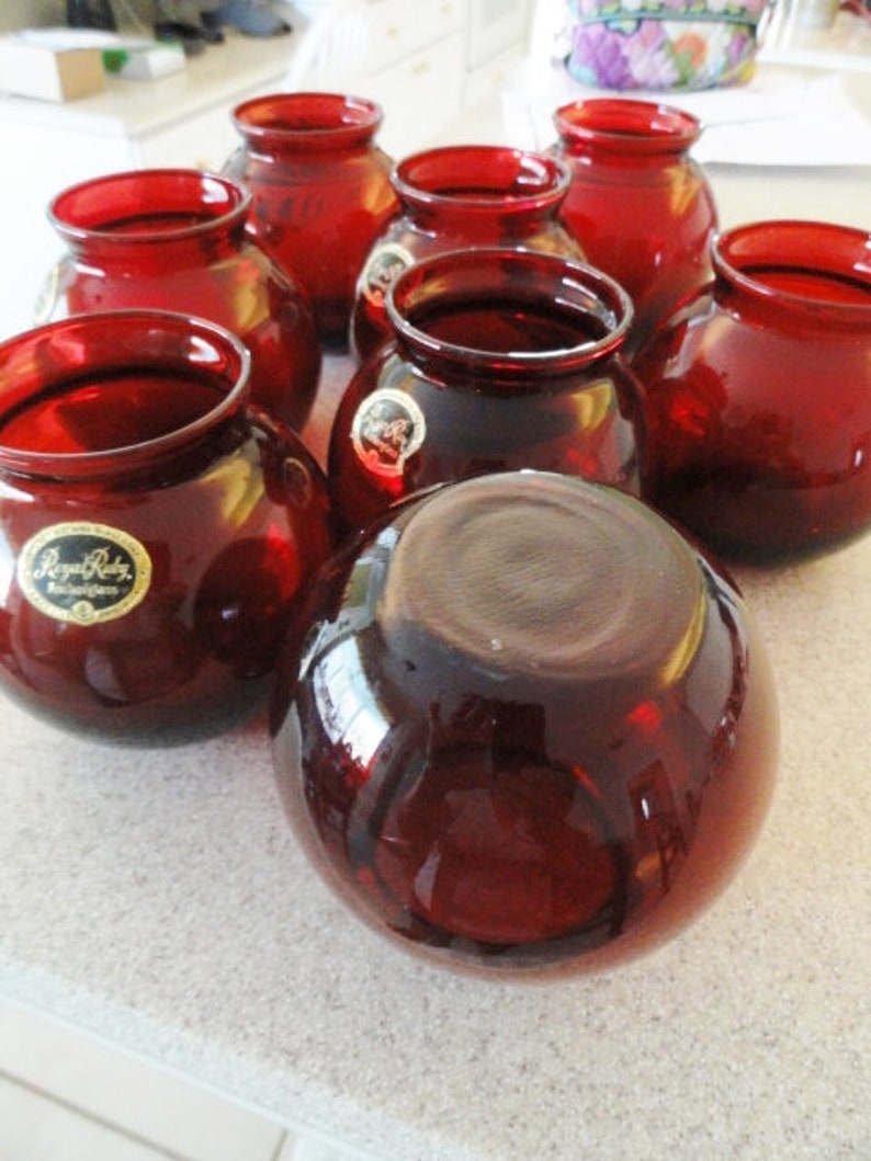 Vintage Anchor Hocking Royal Ruby Anchor Glass - Etsy