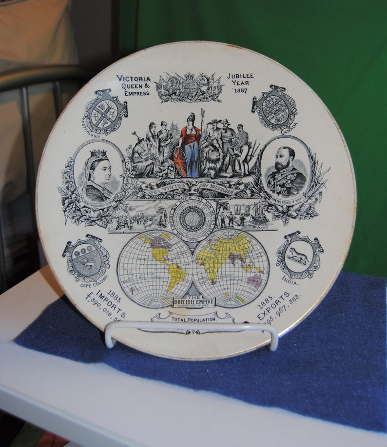 Antique Jubilee Year 1887 Queen Victoria Plate - Etsy