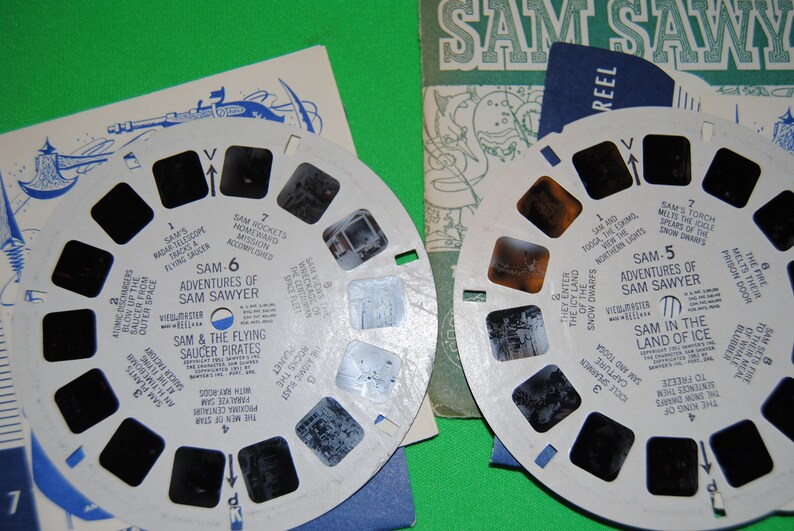 View-master Adventures of Sam Sawyer Reels 6 Reels Vintage - Etsy