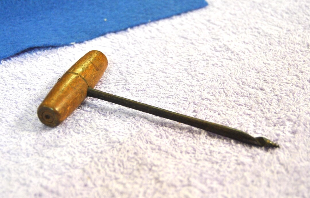 Wood Handle Hole Starter Tool Antique Abggoodstuff - Etsy