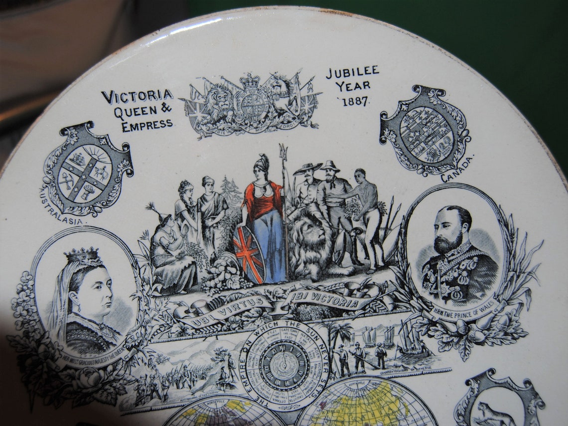 Antique Jubilee Year 1887 Queen Victoria Plate - Etsy