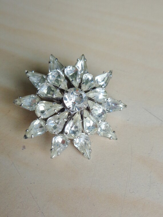 Vintage large rhinestone - Gem