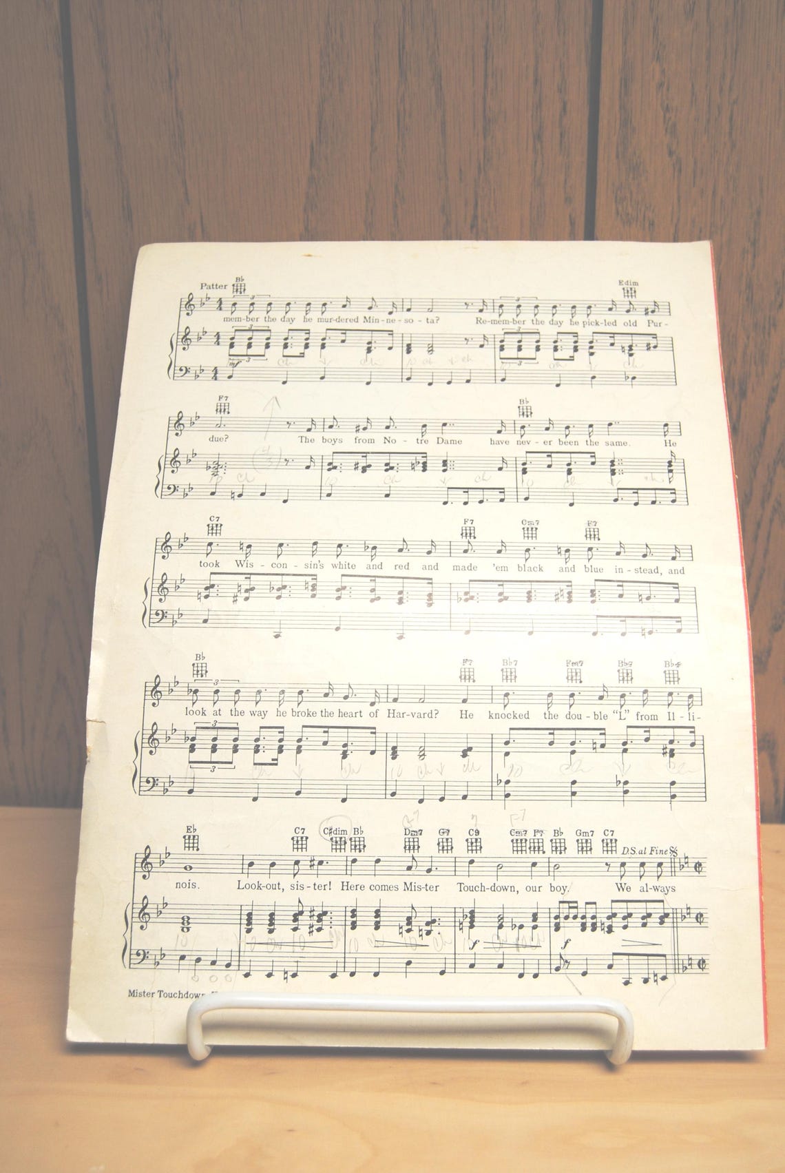 Mr. Touchdown U.S.A. Sheet Music 1950 Vintage Abggoodstuff - Etsy