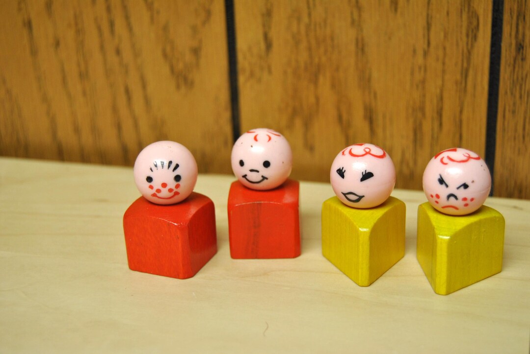 Fisher Price Wood Little People Shapes Vintage Abggoodstuff - Etsy
