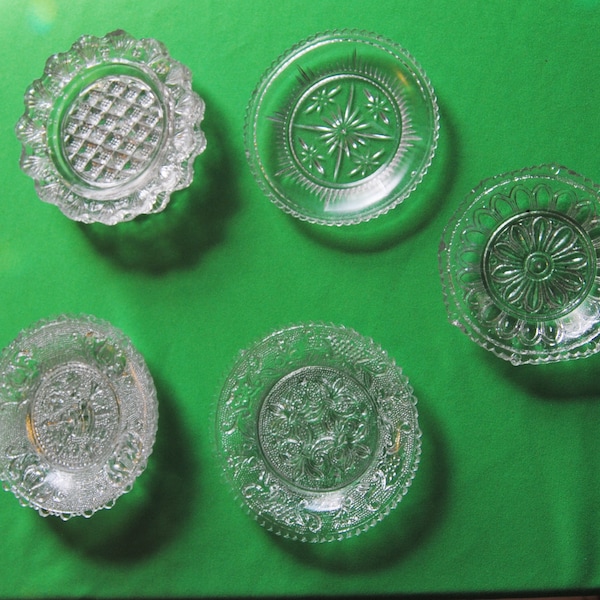 Vintage Glass Sandwich Plates With Cups at Bridget Powers blog