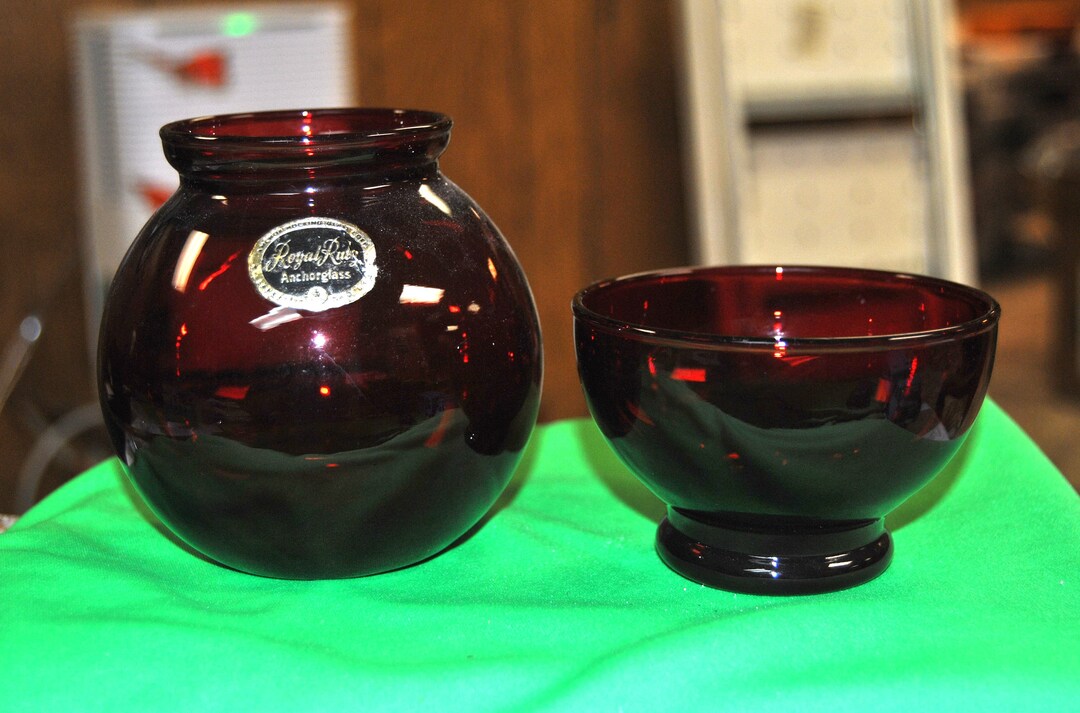 Anchor Hocking Royal Ruby Anchor Glass Vintage Abggoodstuff - Etsy