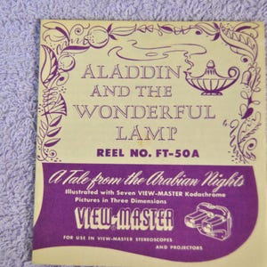 Aladdin and the Wonderful Lamp View-master Story Booklet ONLY Vintage ...
