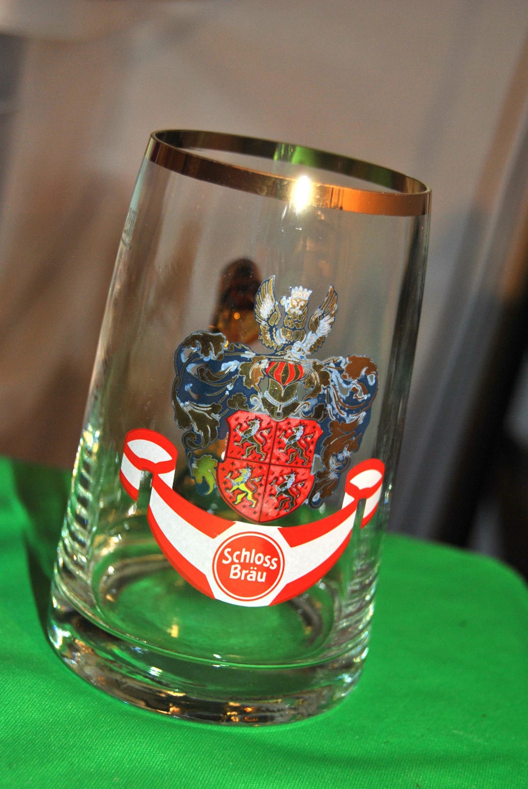 Vintage German Schloss Brau Glass .25l Beer Mugs - Etsy