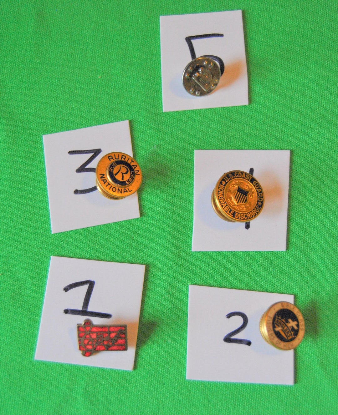 Vintage Organization Pins 21, Coast Guard, Ruritan, Music, Bible Class ...