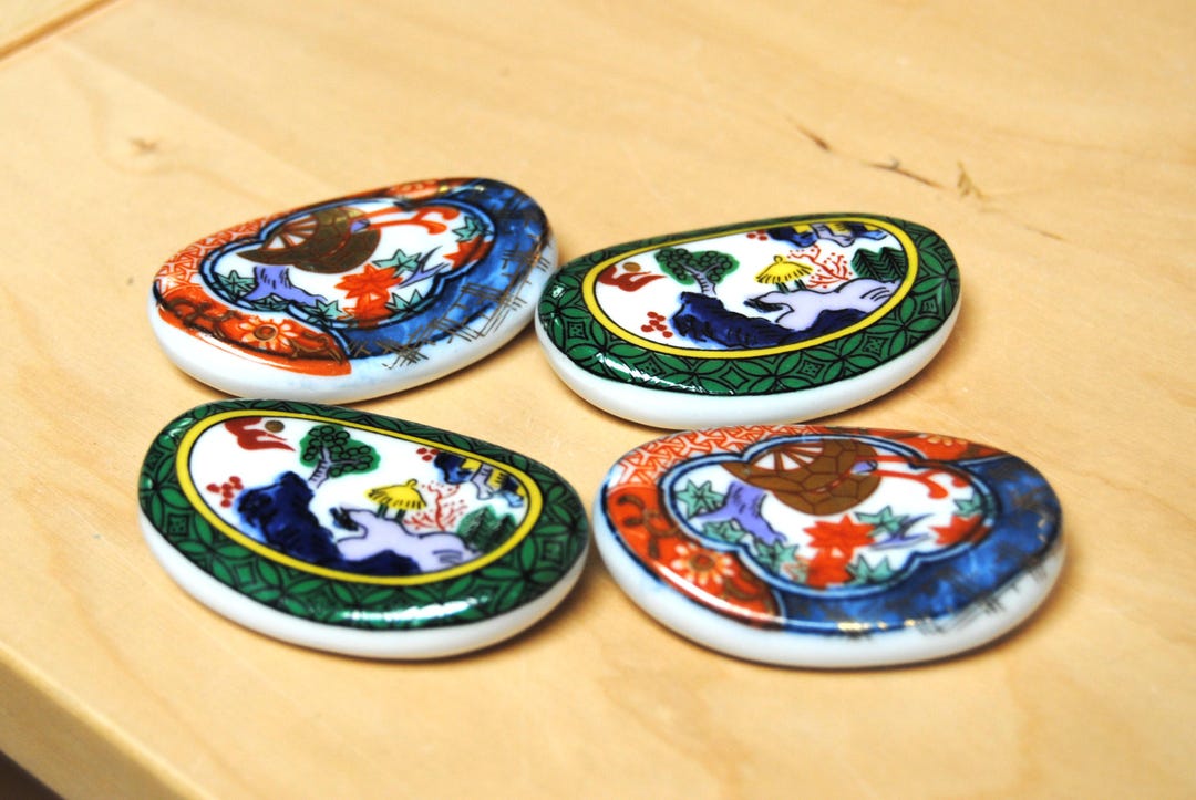 Japanese Hand Painted Chop Stick Porcelain Rests Vintage - Etsy