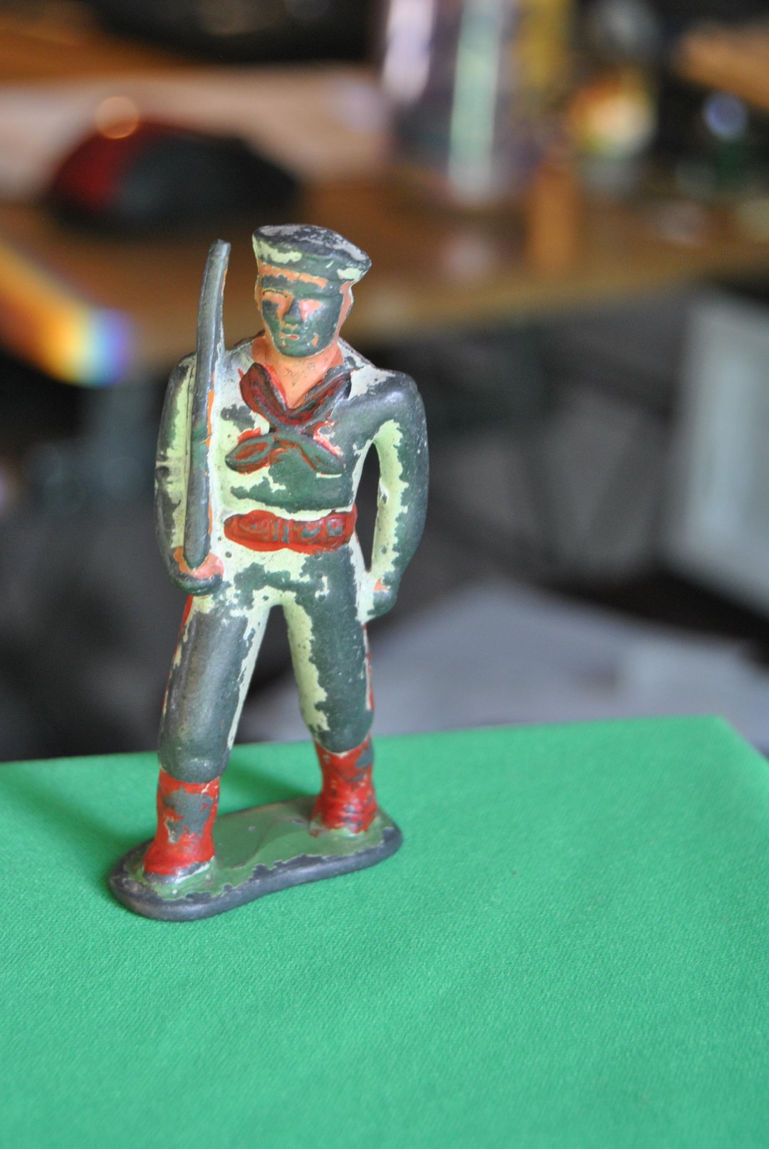 Cast Lead Sailor Red and White Vintage Abggoodstuff - Etsy