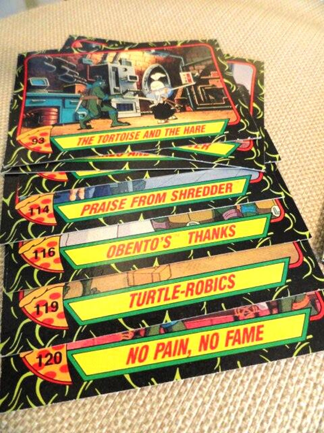TMNT Trading Cards Teenage Mutant Ninja Turtles 1989 Various Vintage ...