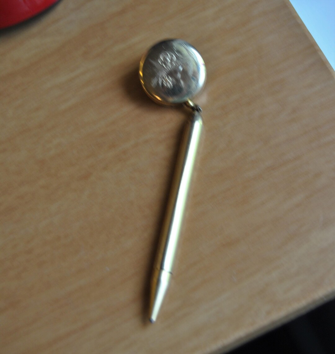 Mechanical Pencil Brooch With Retractable Chain Vintage Abggoodstuff - Etsy