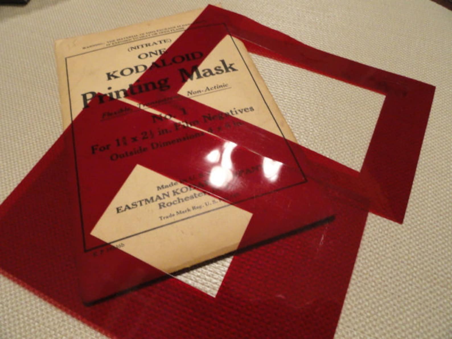Vintage Kodaloid Printing Mask by Eastman Kodak No. 1 and No. - Etsy