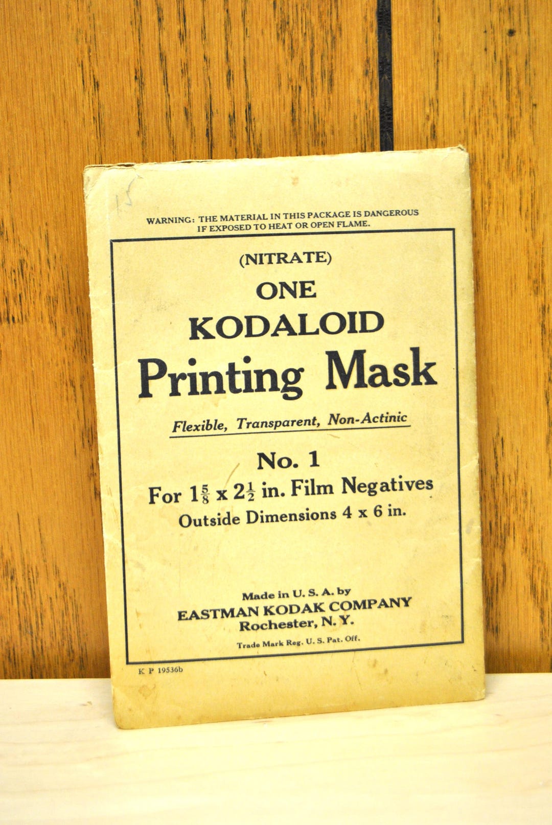 Kodaloid Printing Mask by Eastman Kodak No. 1 and No. 3 Vintage ...
