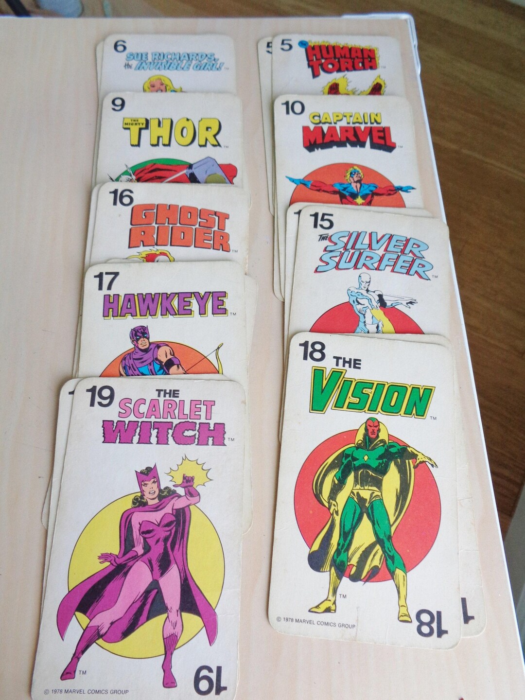 Super-heroes Card Game Group 2 Vintage Marvel Comics Abggoodstuff - Etsy