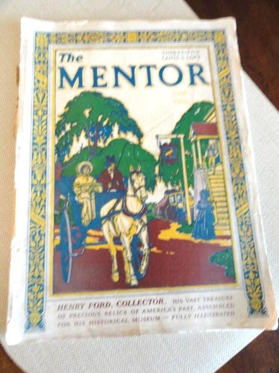 Vintage Mentor Magazine 1929 Wood Block Print Cover - Etsy