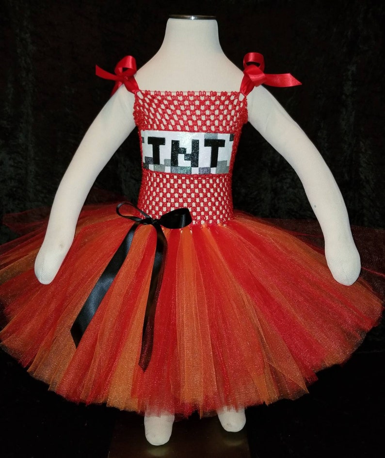 Minecraft Tutu Dress, TNT Minecraft, Birthday Minecraft Tutu Dress, TNT ...