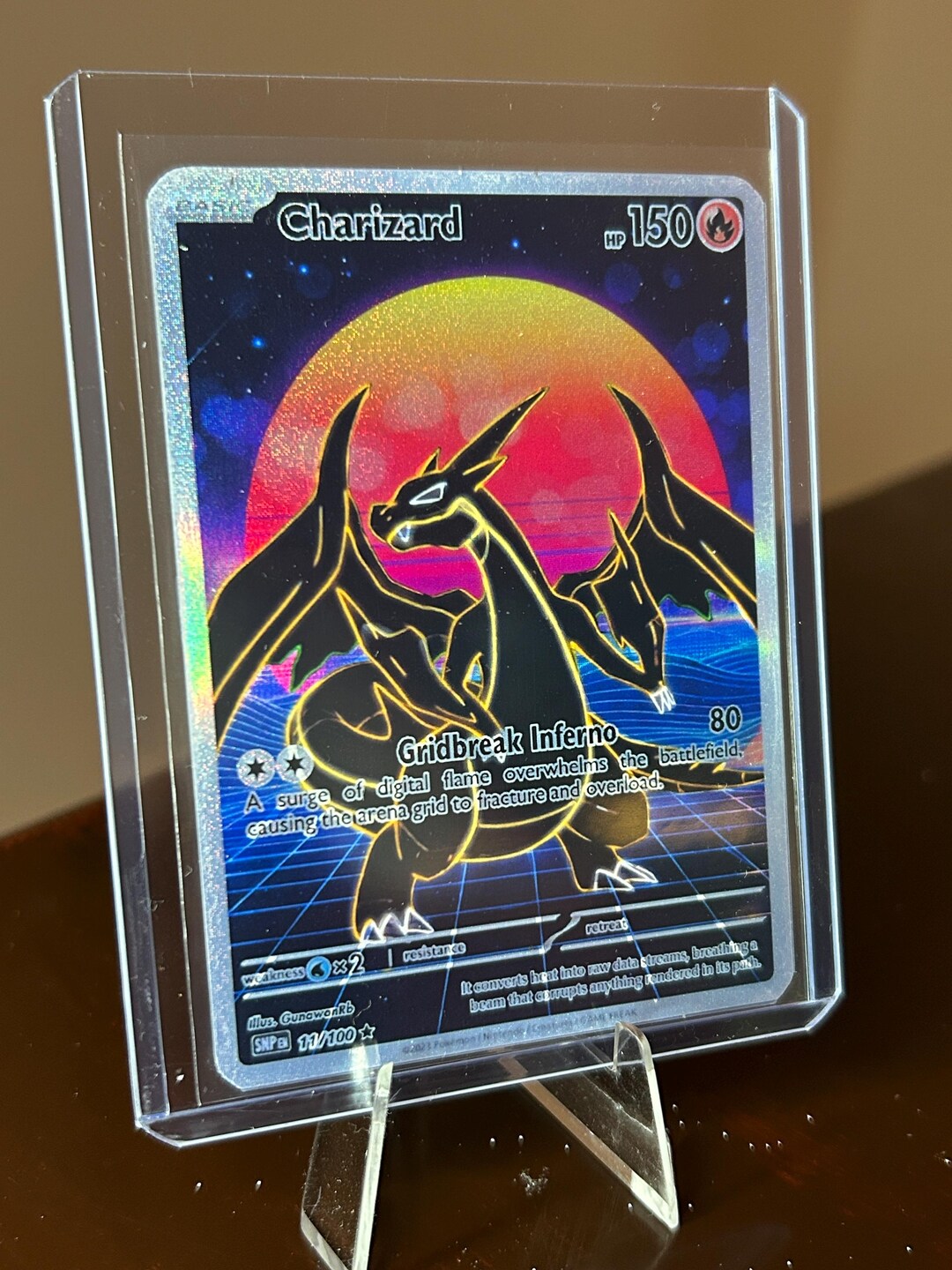 Charizard “tron-zard” Custom Made TCG, Fan Art Pokemon SIR Holo - Etsy