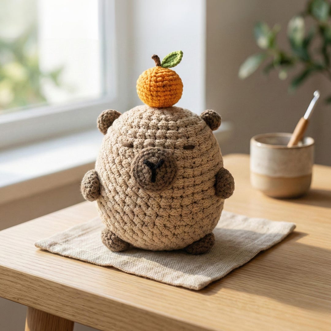 Capybara Crochet Kit With Video Tutorial, Beginner Amigurumi DIY ...