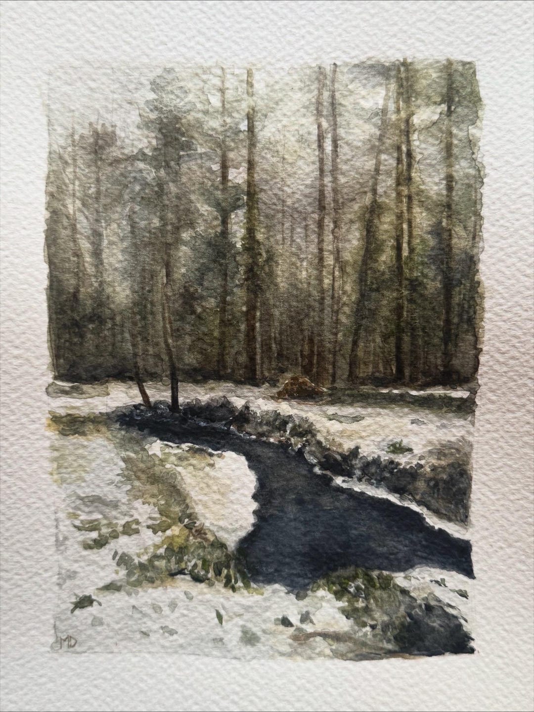 Forest Stream – Printable Wall Art, Digital Download, Landscape Art ...