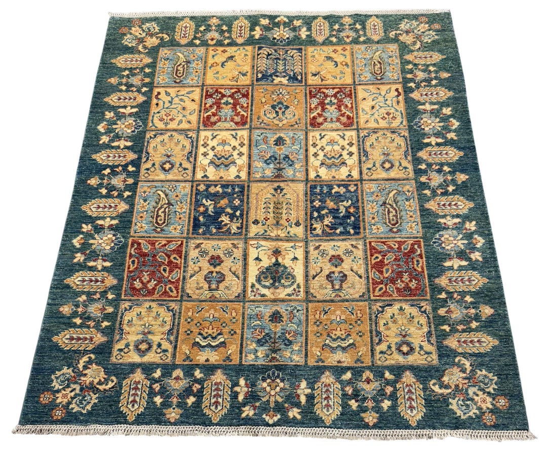 Hand-knotted Afghan Chobi Wool Rug, Bakhtiyari Rug Design, - Etsy