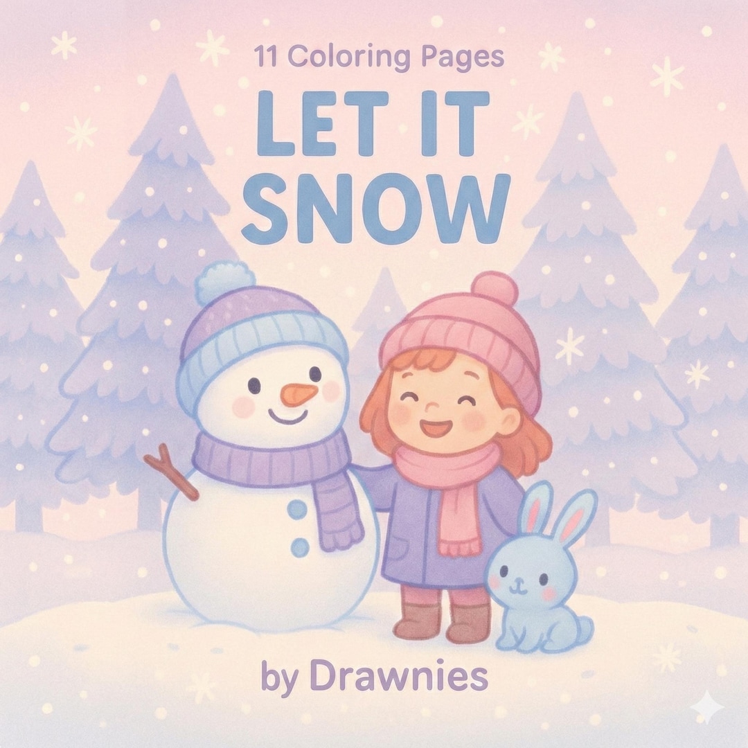 Winter Wonderland Coloring Book for Kids | 11 Printable Coloring Pages ...