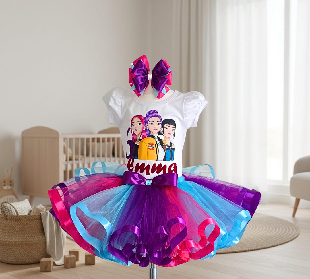 K-pop Birthday Outfit, Huntrix Demon Hunter Party Tutu Set. - Etsy
