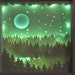 Shadow Box Tree and Moon Landscape With Hidden Lake Digital - Etsy