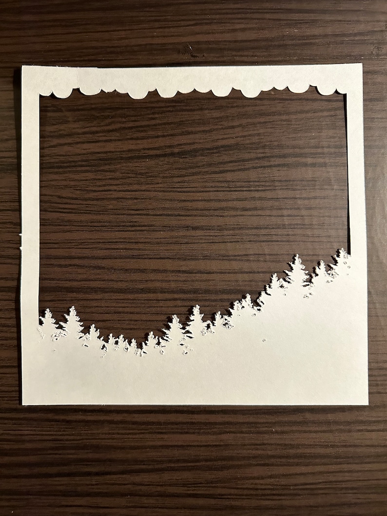 Shadow Box Tree and Moon Landscape With Hidden Lake Digital File - Etsy