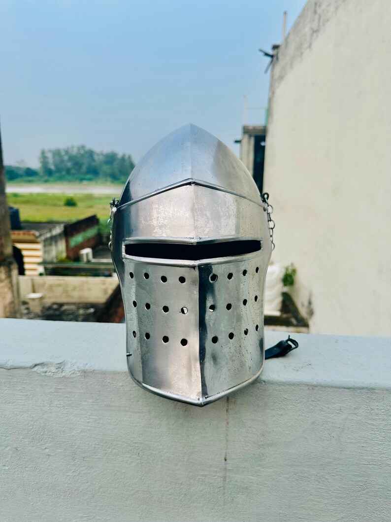 Medieval Bascinet Helmet - Klappvisor Knight Armor - Authentic LARP ...