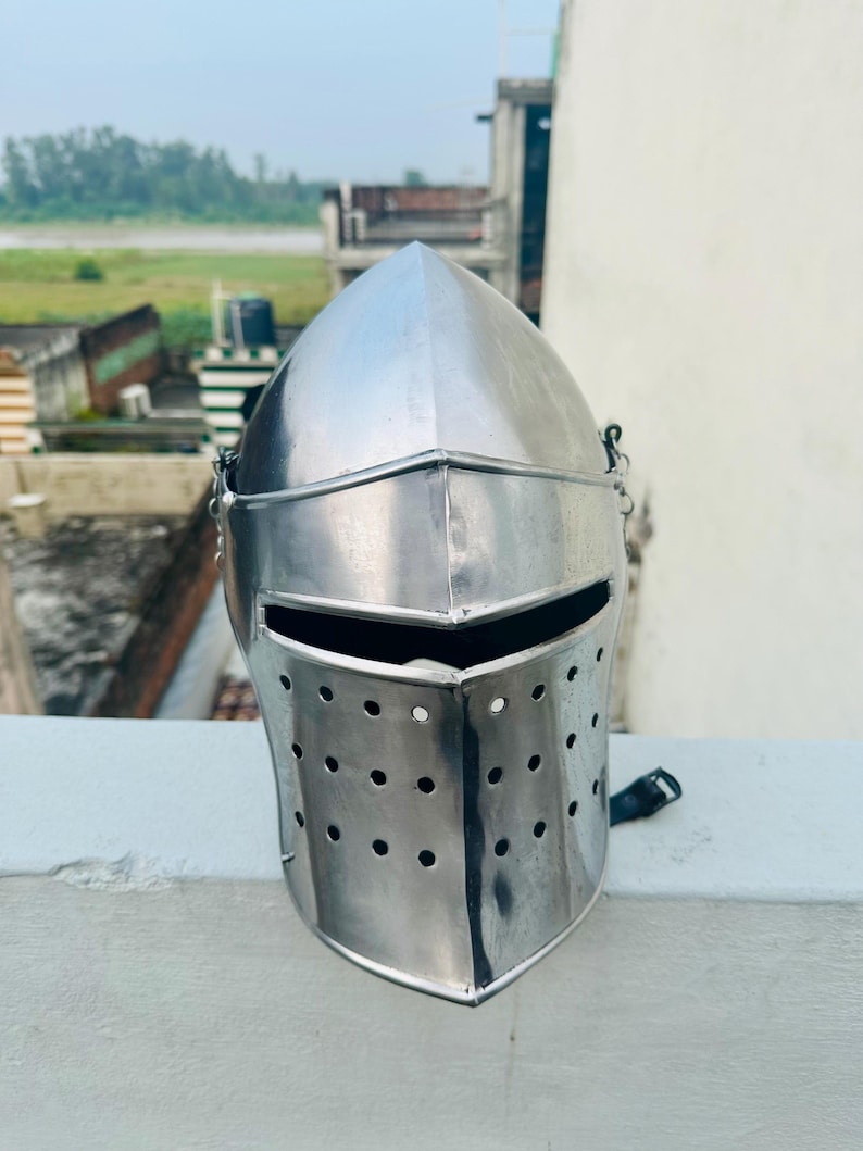 Medieval Bascinet Helmet - Klappvisor Knight Armor - Authentic LARP ...