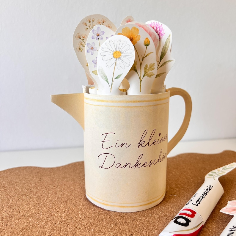 Duplo Banderole Danke Vorlage zum Ausdrucken, Blumen Geschenk, kleines ...