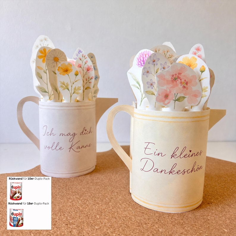 Duplo Banderole Danke Vorlage zum Ausdrucken, Blumen Geschenk, kleines ...